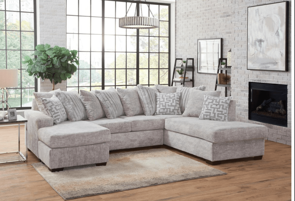 Delta 2875 Oyster U-Shape Upholstered Sectional – Finally Home ...