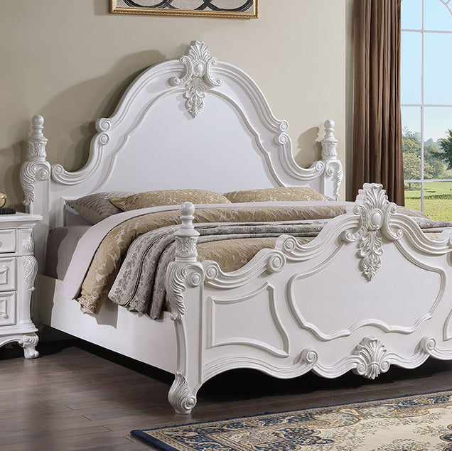 Francione Traditional Queen Poster Bedroom Set - White – Finally Home ...