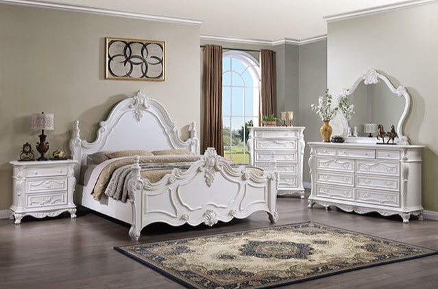 Francione Traditional Queen Poster Bedroom Set - White – Finally Home ...