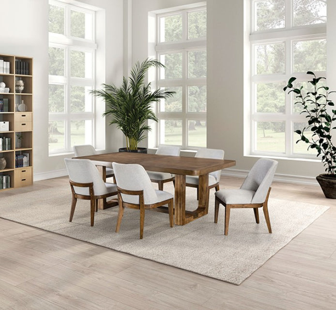 Mandal Transitional 7PC Dining Set in Chestnut – Finally Home ...