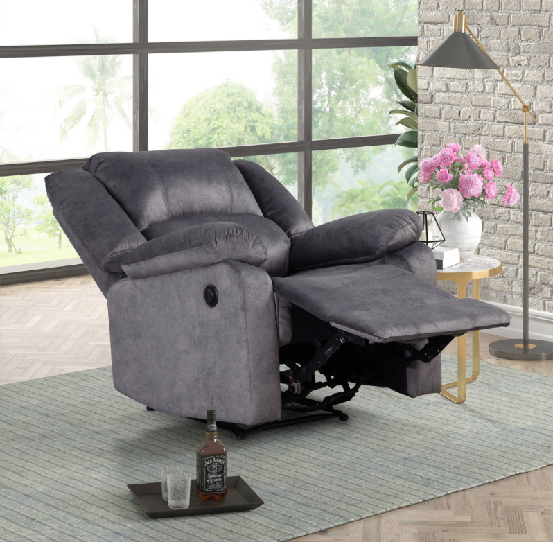 Stanley Coated Microfiber Power Recliner – Finally Home Furnishings LLC